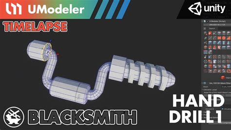 3d modeling in unity timelapse of modeling a hand drill in blacksmith youtube