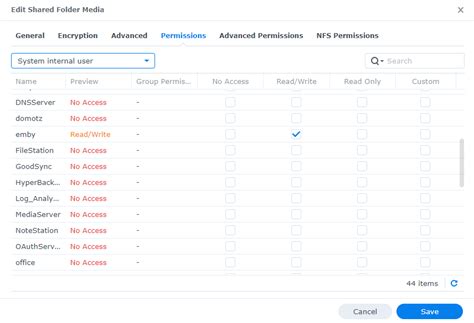 Synology Permissions Emby Documentation