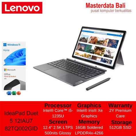 Jual Laptop Lenovo Ideapad Duet Iau Intel I Gb Gb W H Ohs Shopee Indonesia