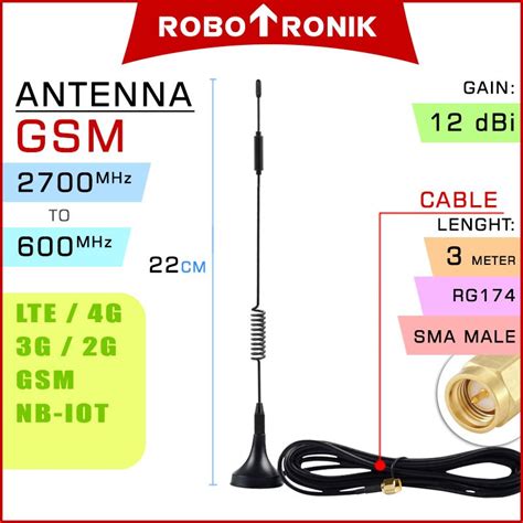 gsm antenna 2g 3g 4g 3 5 9 12 dbi interface ipex sma sim 900 800
