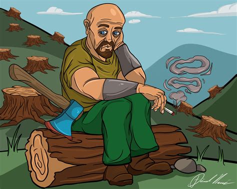 Woodcutting Bot Taking A Well Deserved Cigarette Break Art R2007scape