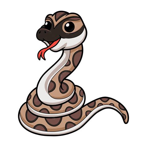 Premium Vector Cute Python Molurus Bivittatus Cartoon