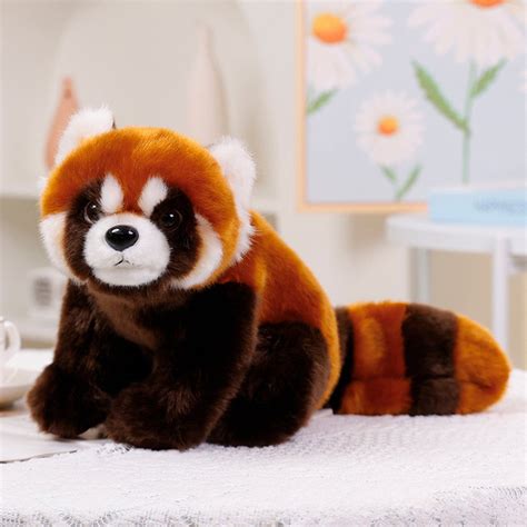 Darzheoy Red Panda Plush Realistic Red Panda Plush Toy 12 Inch Cute