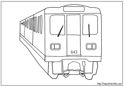 지하철 기차 2 무료 컬러링 도안 색칠공부 Coloring Pages Train Subway Tram