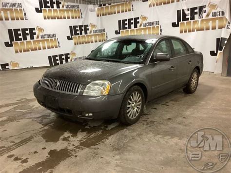 2005 MERCURY MONTEGO VIN 1MEFM42175G604704 FWD SEDAN Jeff Martin Auctioneers Inc