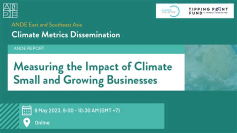 Ande Esea Climate Metrics Dissemination Measuring The Impact Of