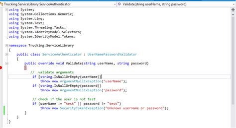 Implementing Username Password Security In Wcf Service