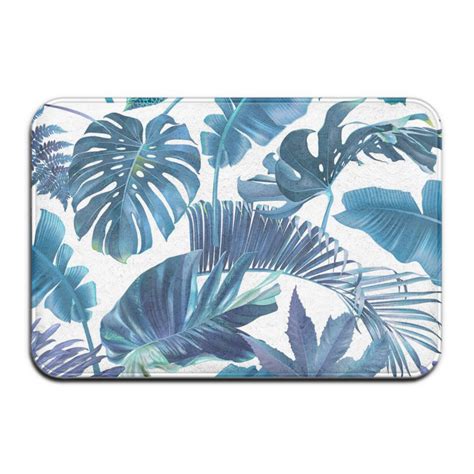 Badu Bg Тропически растения Зелени листа Подложки за баня Неплъзгаща се подложка Кухня