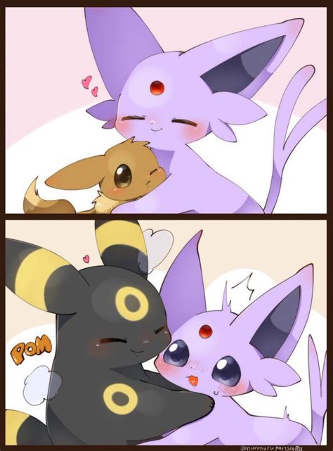 pon nurunuruparty26 eevee espeon umbreon nintendo pokemon