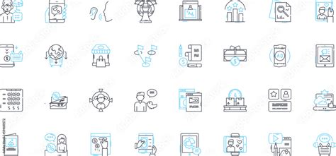 Mobile Nerking Linear Icons Set Wi Fi Lte Hotspot Signal Roaming G Data Line Vector And