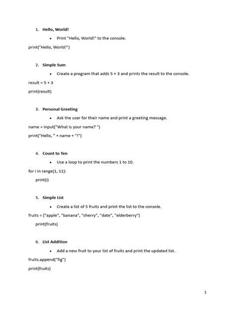 Python Exercises Pdf