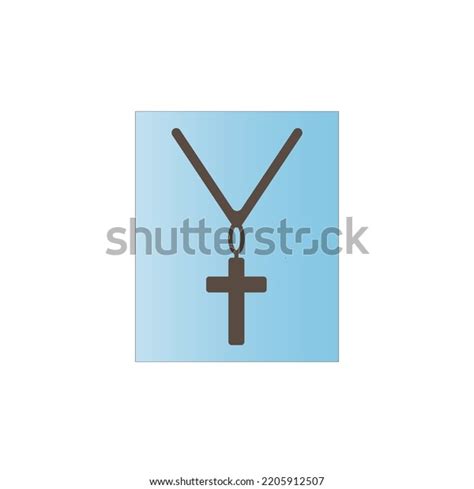 Cross Necklace Icon Vector Illustration Logo Stock Vector Royalty Free
