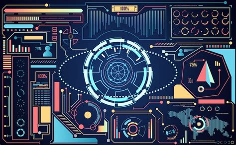 Premium Vector Abstract Technology Ui Futuristic Concept Ai Hud Interface