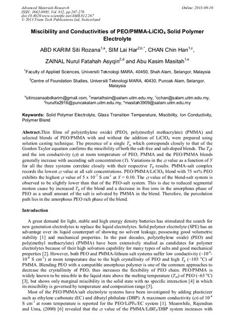 Miscibility And Conductivities Of PEO PMMA LiClO4 Solid Polymer