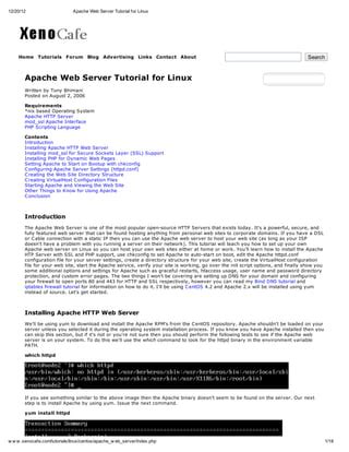 Apache Web Server Tutorial For Linux PDF