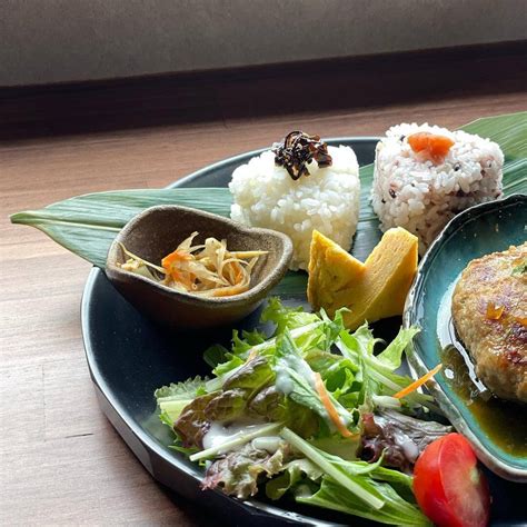 青森県つがる市にあるひら埜 HIRAYA のつがる豚のハンバーグワンプレート
