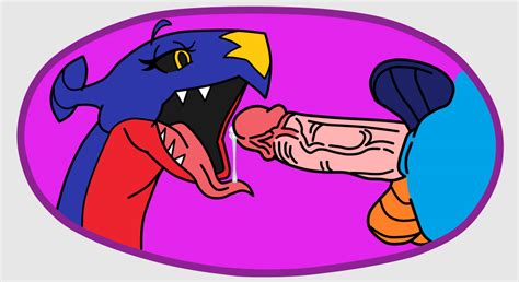 Rule 34 Balls Blue Skin Cum Garchomp Open Mouth Penis Pokemon Pokephilia Red Skin Scalie