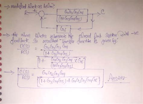 Q4 A Reduce The Block Diagram Shown In Figure Q4a Solvedlib