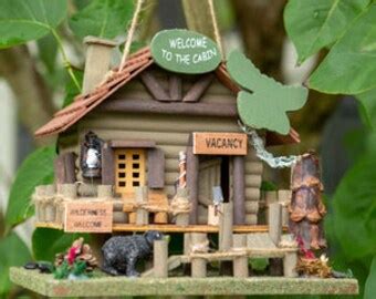 Log Cabin Birdhouse Kit Etsy