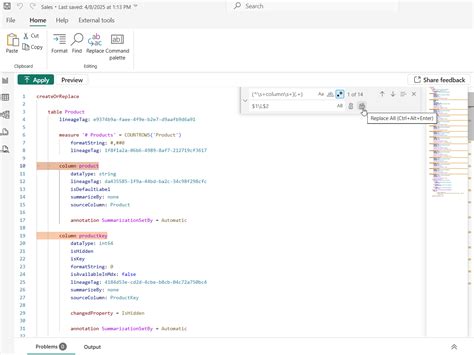 use tabular model definition language tmdl view in power bi desktop