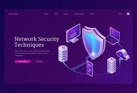 Network Security Techniques Banner 15370382 Vector Art At Vecteezy
