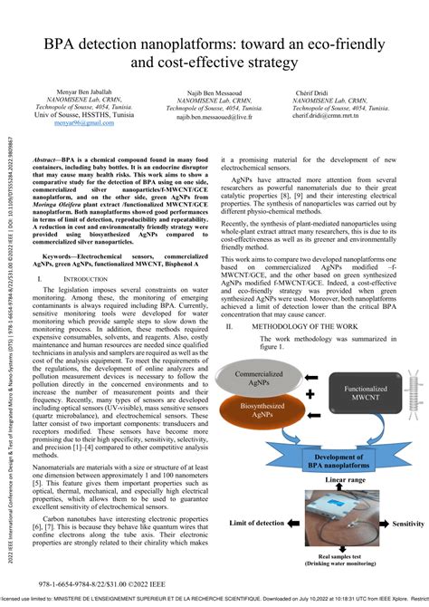 Pdf Bpa Detection Nanoplatforms Toward An Eco Friendly And Cost