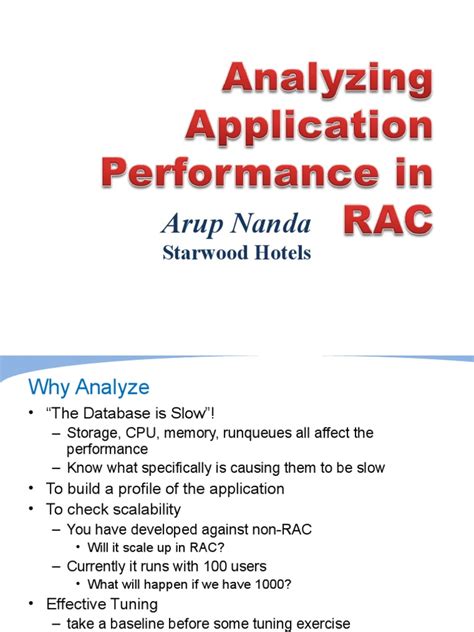 Analyzing Rac Performance Pdf Statistics Scalability
