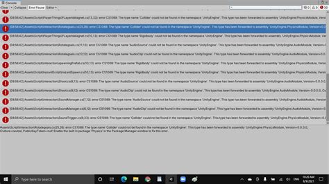 errors can`t use physics package andand require team license web