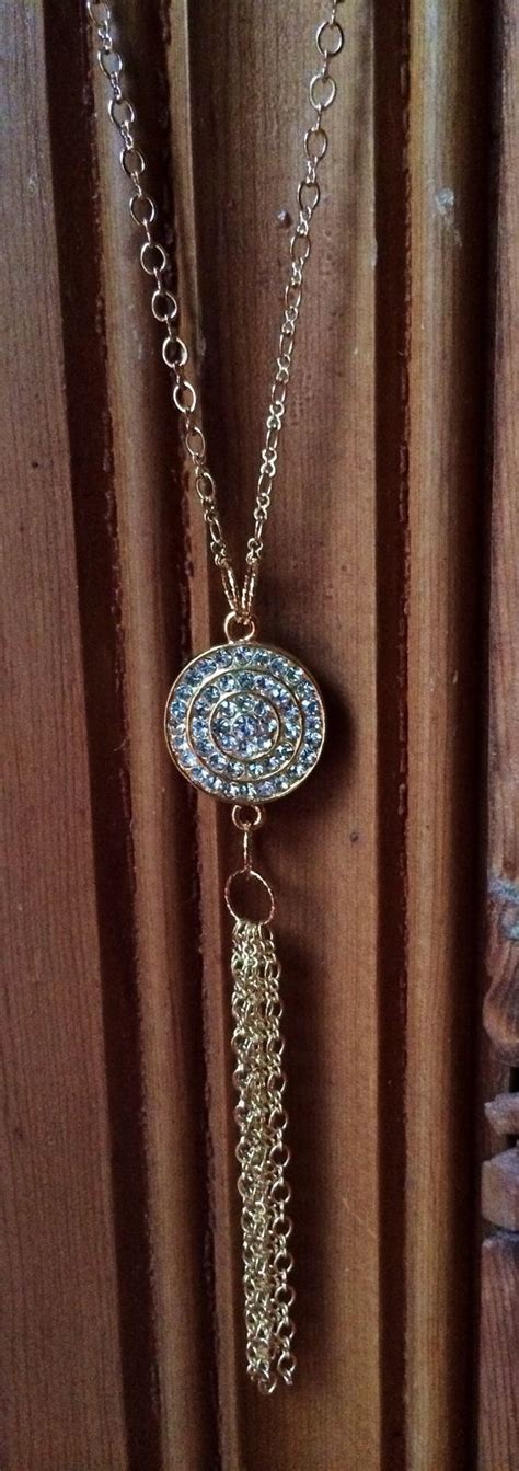 Long Gold Chain Tassel Necklace Fringe Necklace Statement Etsy