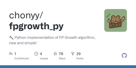 Github Chonyyfpgrowthpy 🔨 Python Implementation Of Fp Growth