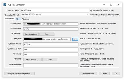 Amazon Web Services Mysql Workbench Error Couldnt Connect The Ssh