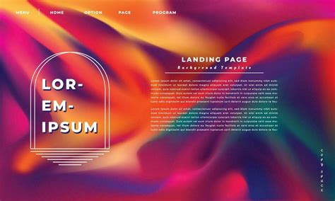 Colorful Gradient Mesh Background Template Copy Space Fluid Colour