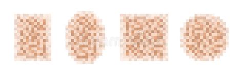 Censor Blur Effect Texture For Face Or Nude Skin Blurry Pixel Color