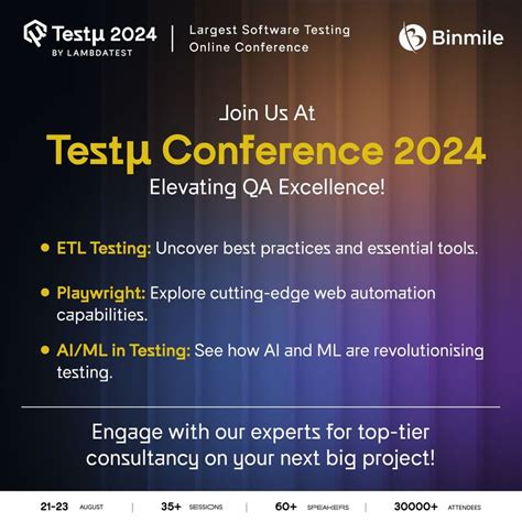 Binmile On Linkedin Testmuconference Lambdatest Binmile Testmu2024
