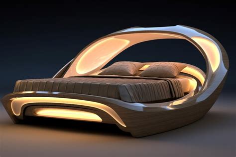 Premium AI Image Avantgarde Futuristic Looking Bed Space Brain