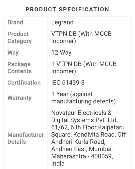 Legrand Metal DB 8way TPN DD Elecart Buy Electricals Electronics Home Appliances Laptops Online