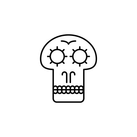 Day Of The Dead Skull Vector Icon Illustration 23013967 Vector Art At