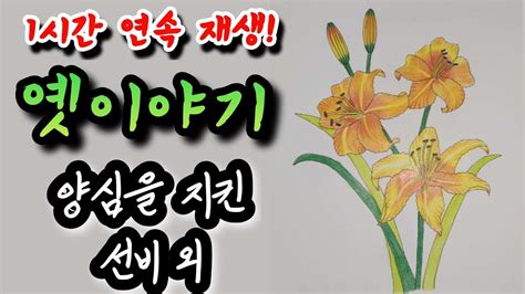 옛이야기 들으며 휴식하는 밤 양심을 지킨 선비 외 1시간 설화 민담 야화 야담 전래동화 역사일화 세계명작 동화연속듣기