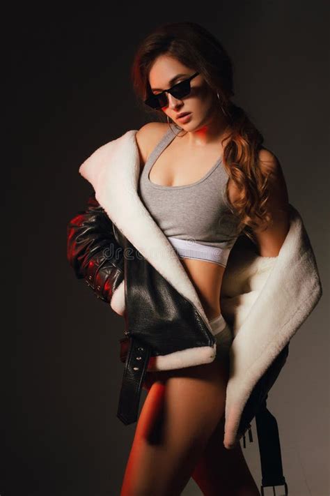 Stylish Beauty Portrait With Glasses Of A Fashionable Girl With Makeup