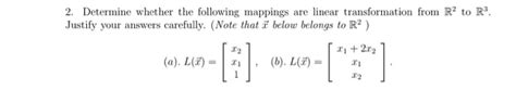 Solved Determine Whether The Following Mappings Are Chegg