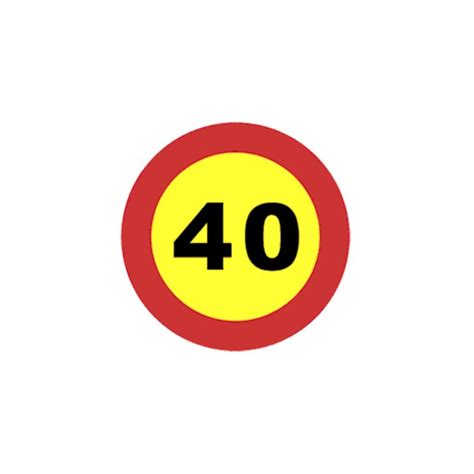 SeÑal De Velocidad Maxima De 40 Kmh Circulo Tr 301 Mopu Reflex I