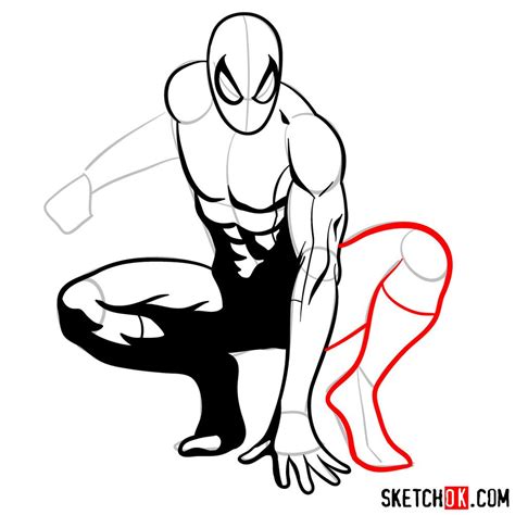 How To Draw Spider Man Comic Books Style Sketchok Easy Drawing Guides