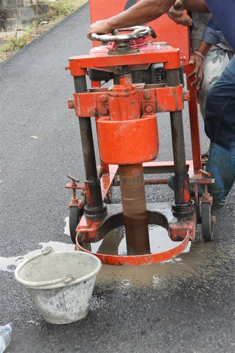 Coring Test Stock Image Image Of Motor Equipment Street 101441905