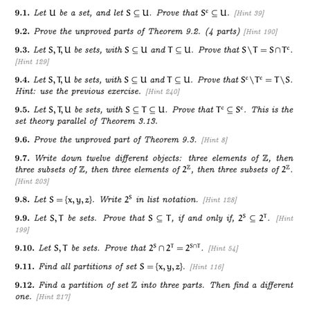 Solved 91 Let U Be A Set And Let S⊆u Prove That Sc⊆u
