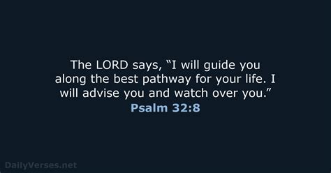August 3 2020 Bible Verse Of The Day NLT Psalm 32 8