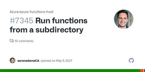 run functions from a subdirectory · issue 7345 · azure azure functions