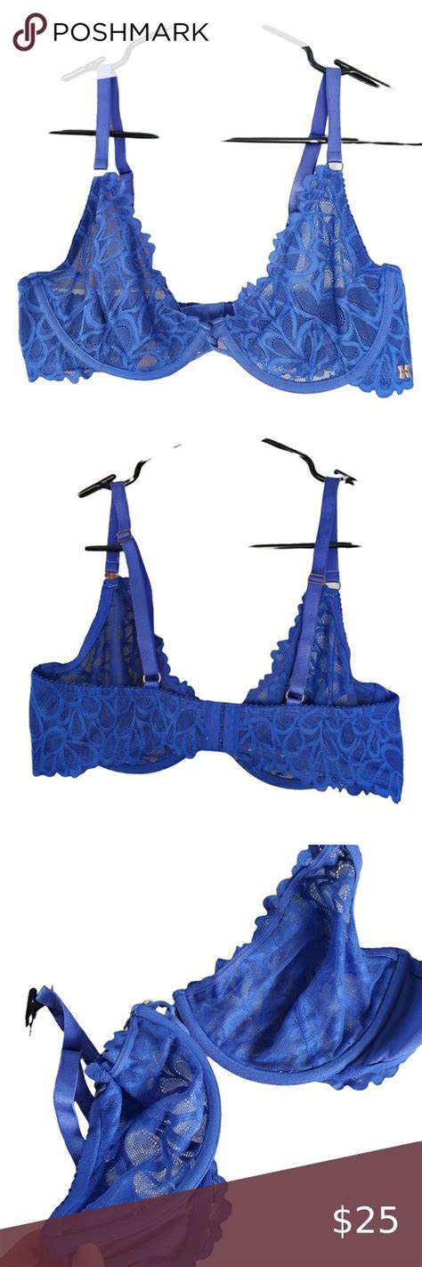 Savage X Fenty Royal Blue Lace Unlined Underwire Bra Size 38d In 2022