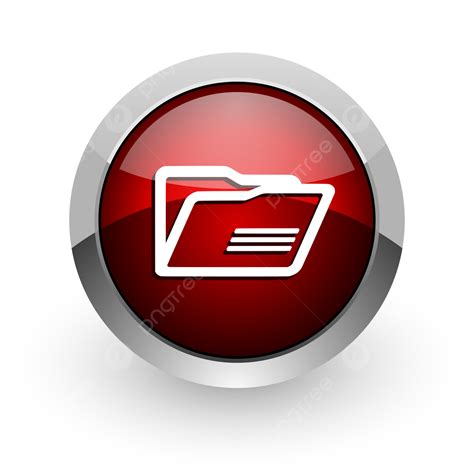 Folder Red Circle Web Glossy Icon Organize Document Web Photo
