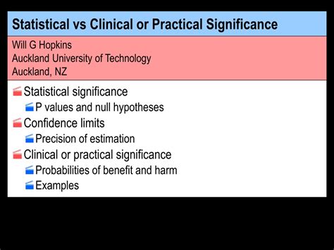 ppt statistical vs clinical significance in research endeavors