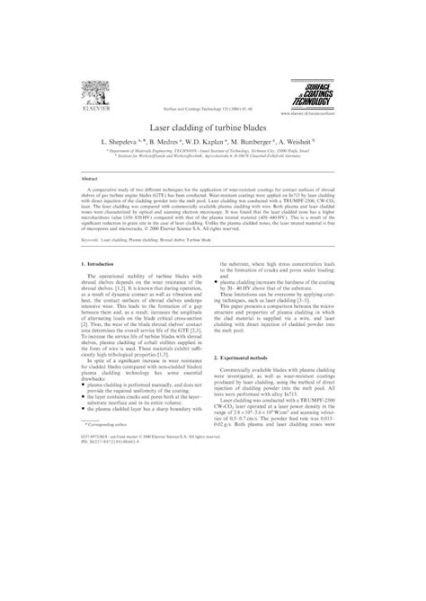 Pdf Laser Cladding Of Turbine Blades Dokumen Tips